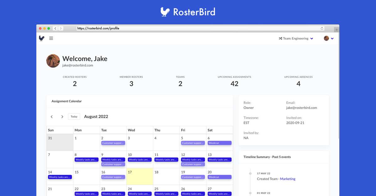 Features - RosterBird